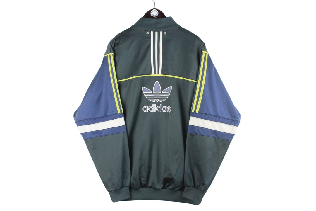 Vintage ADIDAS Track Jacket Size Men's XXL Authentic Athletic Blue Rare ...