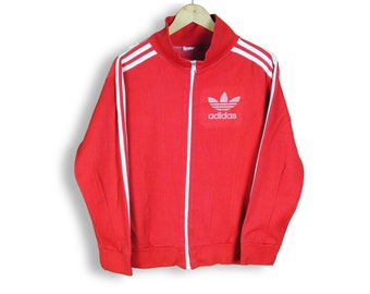 Adidas Red Jacket - Etsy