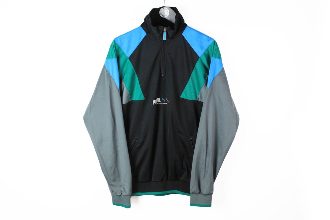 Vintage PUMA Sweatshirt Windbreaker Light Wear Anorak Jacket Sport ...