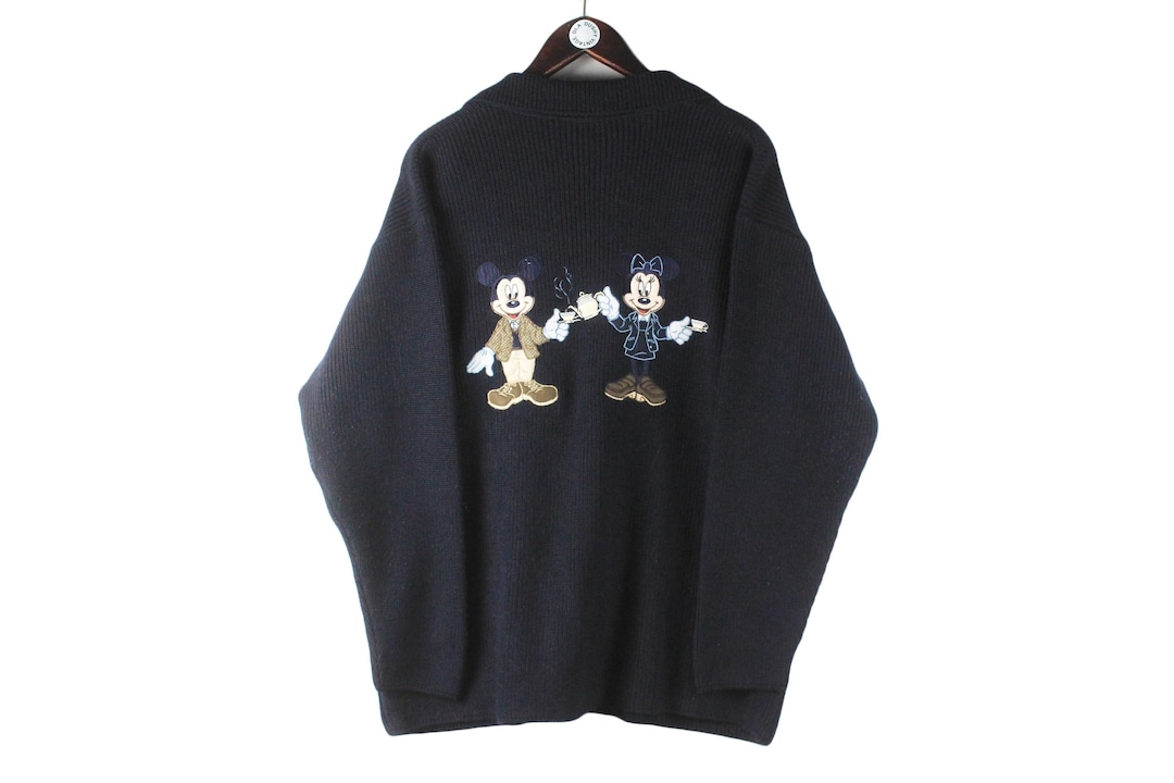 Vintage Donaldson Mickey Mouse Cardigan Sweater Cartoon Big Logo ...