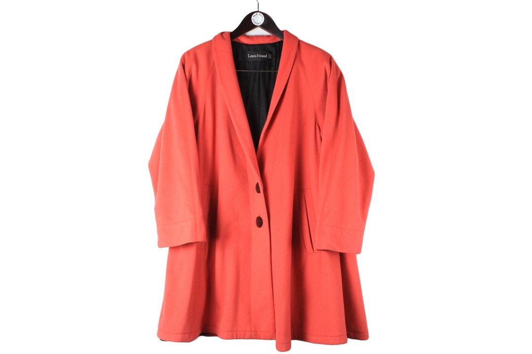 Vintage LOUIS FERAUD Coat Women's Size F40 Red Authentic Jacket Classic ...