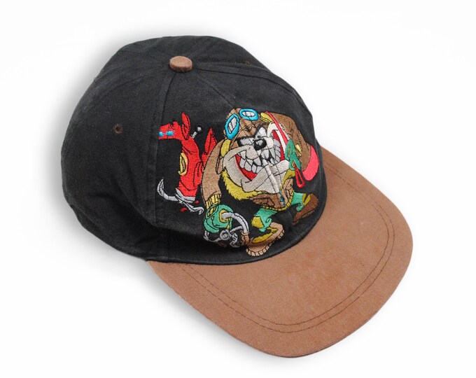 Vintage LOONEY TUNES 1997 Taz Cap Authentic Rare Retro 90s Big Logo ...