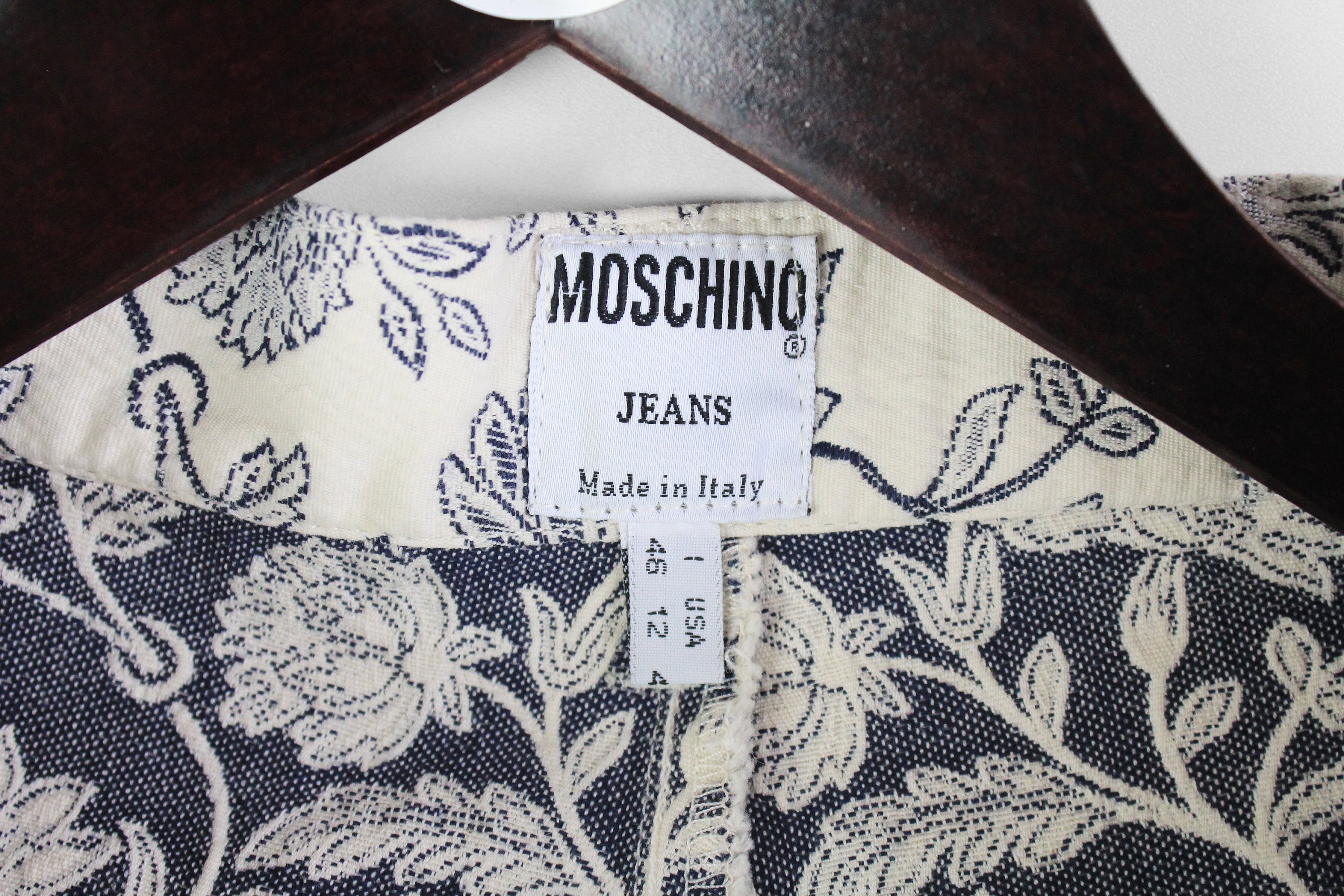 Vintage MOSCHINO JEANS Floral Pattern Authentic Women's | Etsy