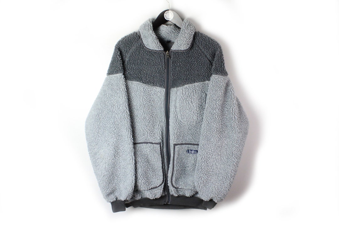 Vintage TUNDRA FLEECE Sweater Full Zip Oversize Men's Gray Authentic ...