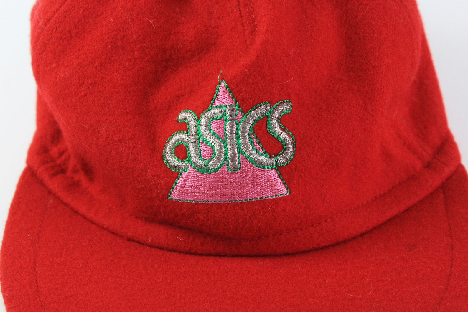 Vintage ASICS Cap red retro authentic tag logo color 90's | Etsy