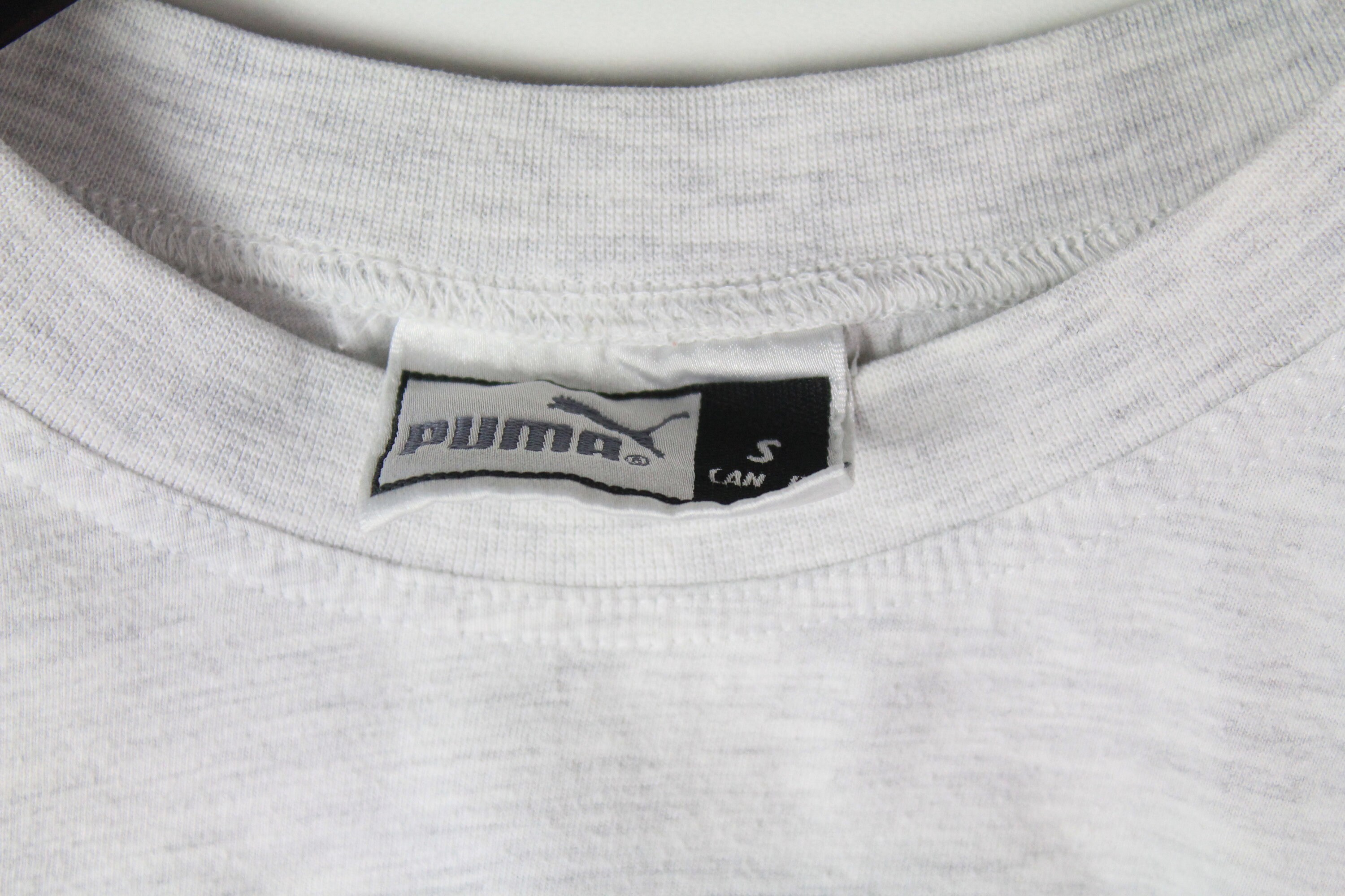 Vintage PUMA Authentic T-shirt Big Logo Athletic Tee Retro 90's Rare ...