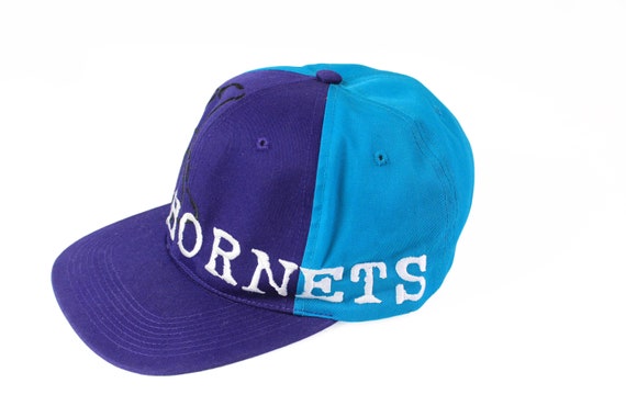 vintage CHARLOTTE HORNETS hat big logo basketball cap… - Gem