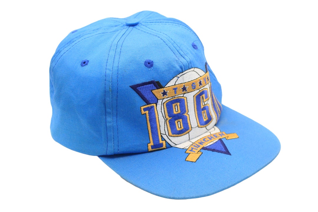 Vintage TSV Munchen 1860 Cap Big Logo Blue Hat One Size Retro Football ...