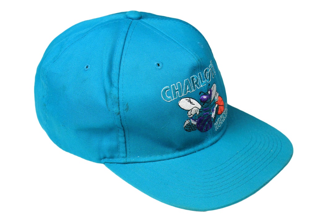 Vintage CHARLOTTE HORNETS Hat Big Logo Basketball Cap Nba Hip - Etsy