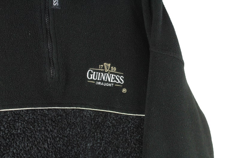 Vintage GUINNESS Fleece Sweater 1/4 Zip Size XXL Men's - Etsy