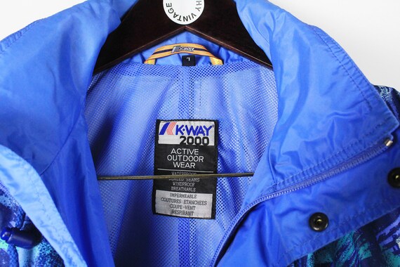 vintage K-WAY retro Jacket windbreaker raincoat acid … - Gem
