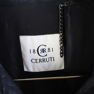 Vintage CERRUTI 1881 Monogram Authentic Women's Black Belt Trench Coat ...
