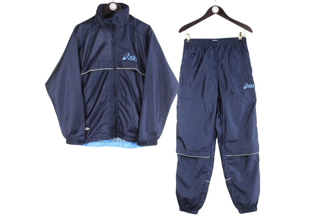 Vintage ASICS Tracksuit Size M Men's Oversize Retro Sport Jacket Track ...