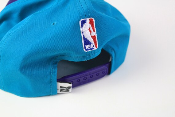 vintage CHARLOTTE HORNETS hat big logo basketball cap… - Gem