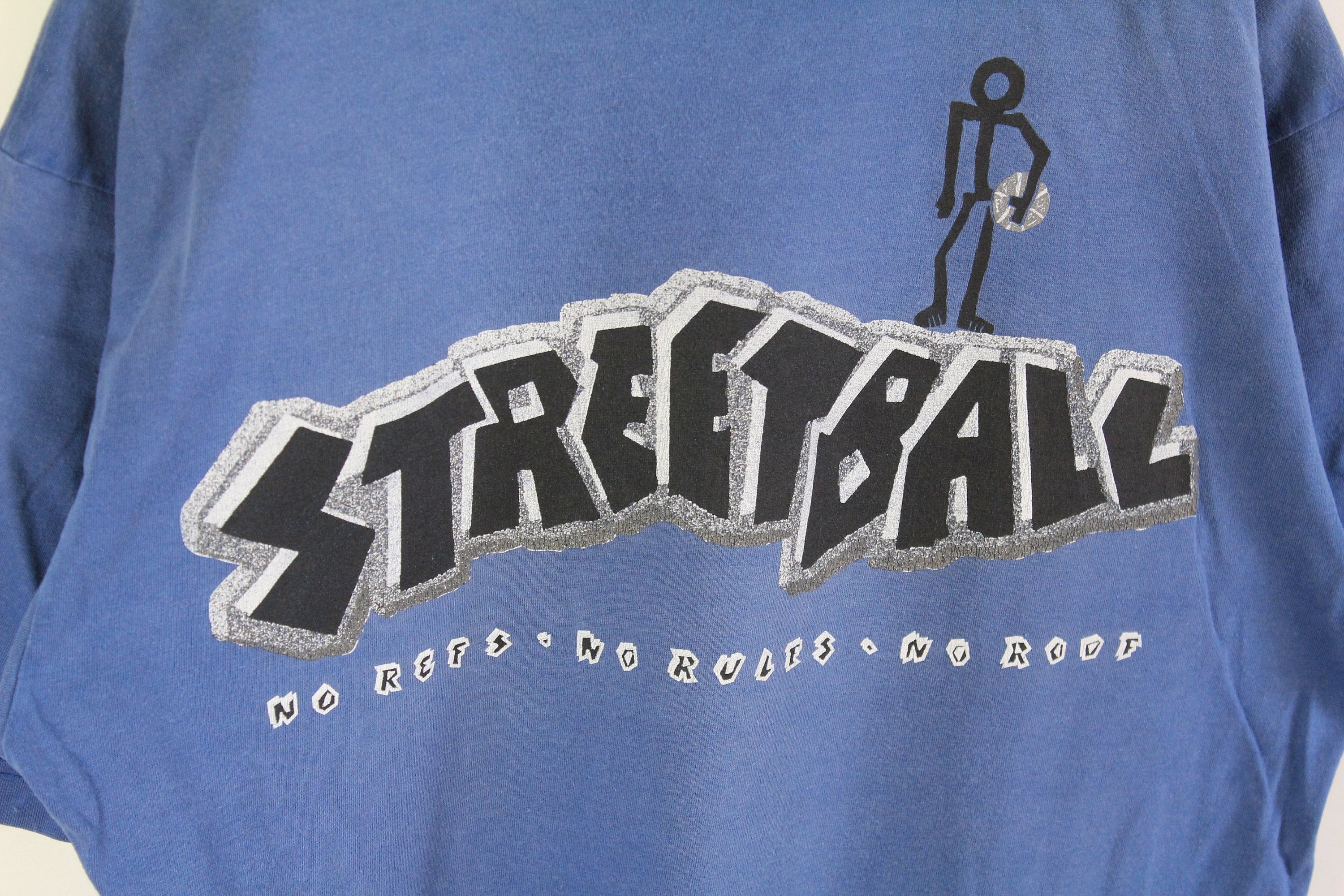 Vintage ADIDAS Streetball Big Logo T-shirt Blue Big Logo - Etsy UK