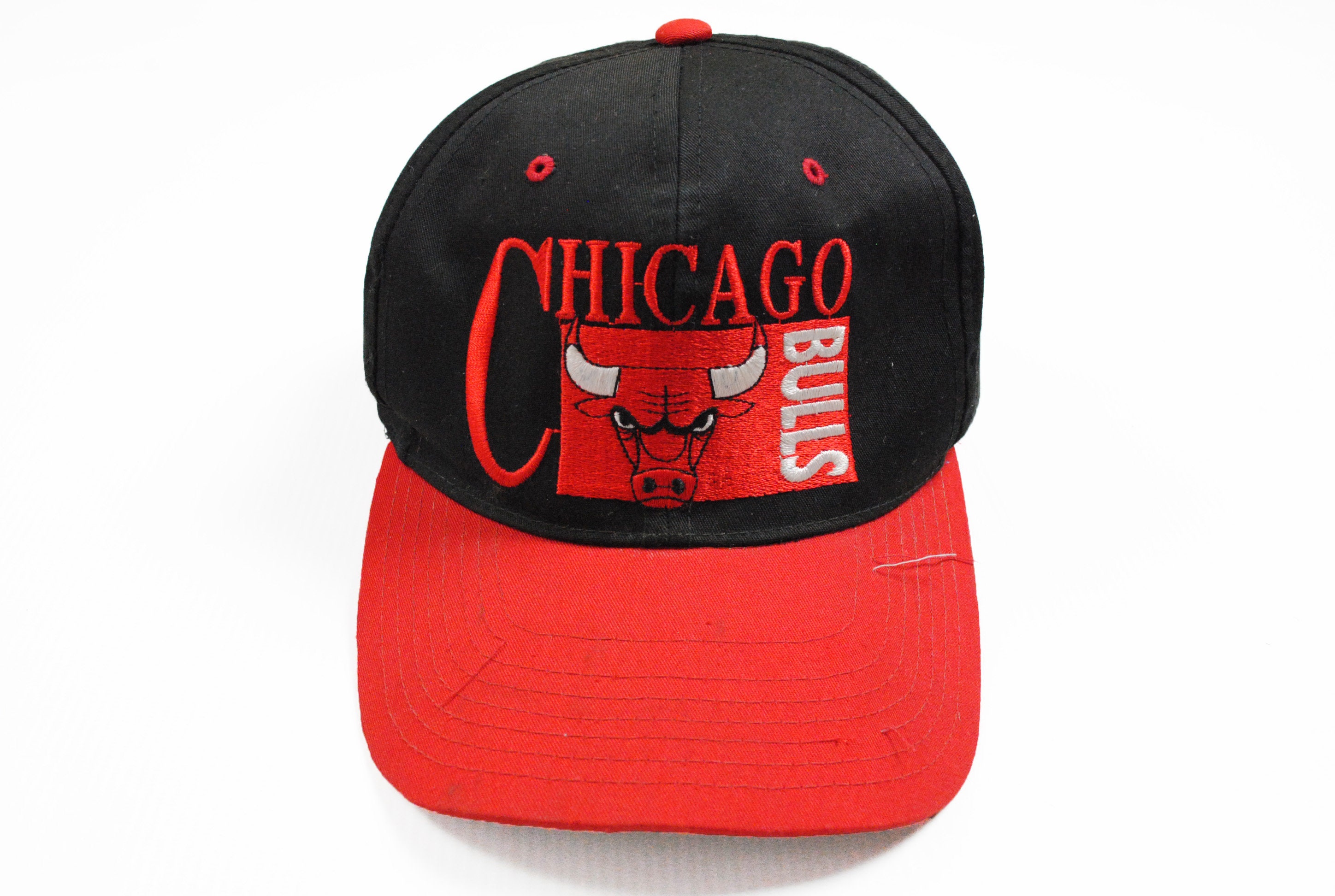Vintage CHICAGO BULLS Hat Big Logo Cap Nba Hip Hop Black Retro - Etsy