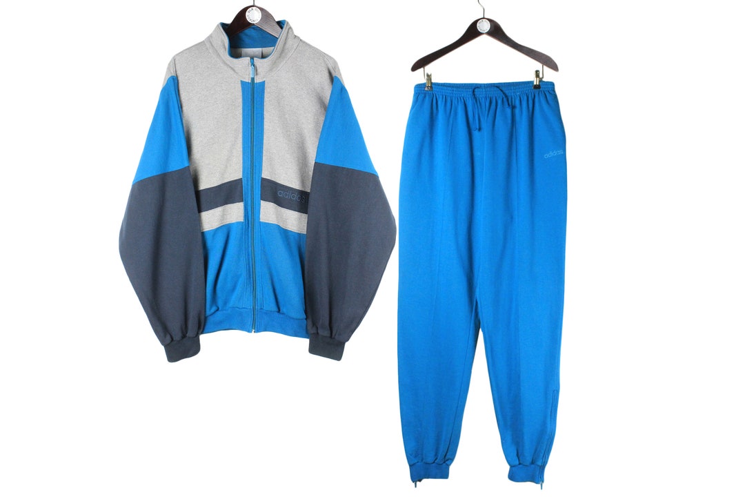 Vintage ADIDAS Tracksuit Size XL Oversize Retro Sport Suit Rave 90's ...