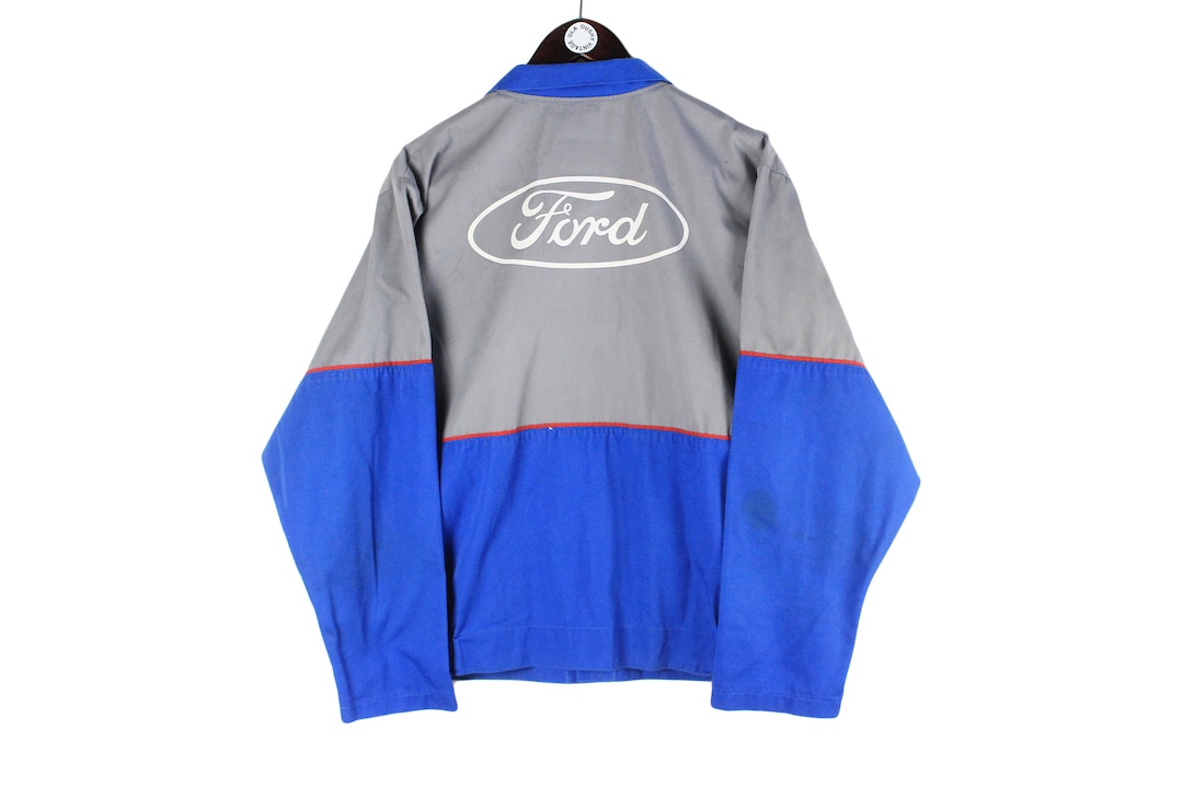 Vintage FORD Work Wear Jacket Motor Sport Men's Size M Big Logo ...