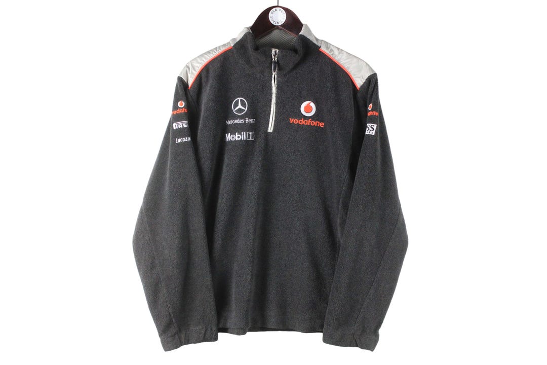 Vintage Vodafone Mclaren Mercedes Fleece 1/4 Zip Sweater Team Formula 1 ...