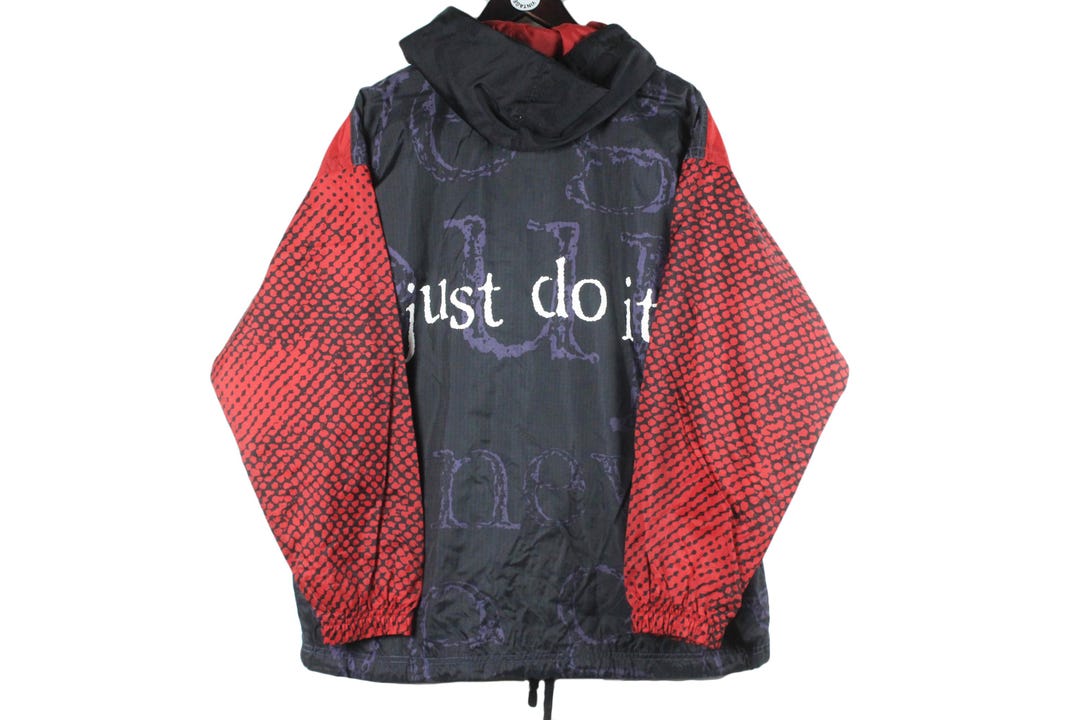 Vintage NIKE Just Do It Jacket Size M Men's Athletic Sport Full Zip Big ...