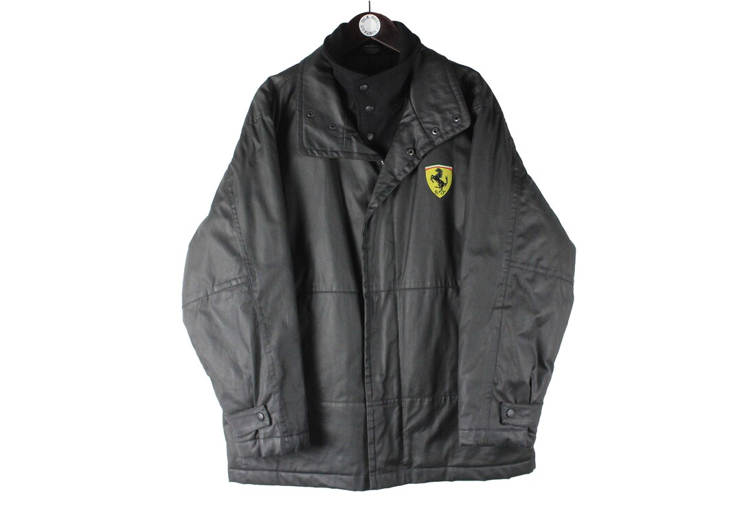 Vintage FERRARI Michael Schumacher Jacket Size M Black Small Logo ...