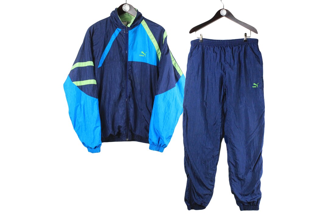 Vintage PUMA Tracksuit Size Men's XL Authentic Rare Retro Rave 90's ...