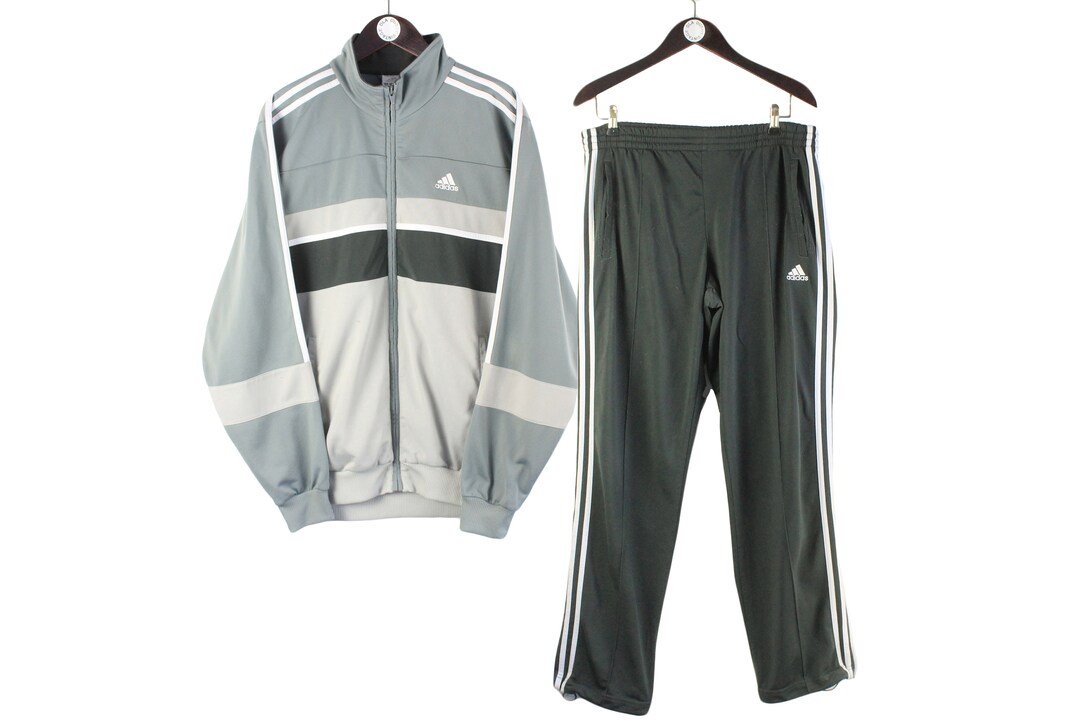 Vintage ADIDAS Tracksuit Size L Retro Sport Clothing Rave - Etsy