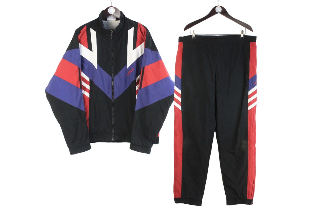 Vintage ADIDAS Tracksuit Size L Oversize Retro Sport Clothing 90's ...