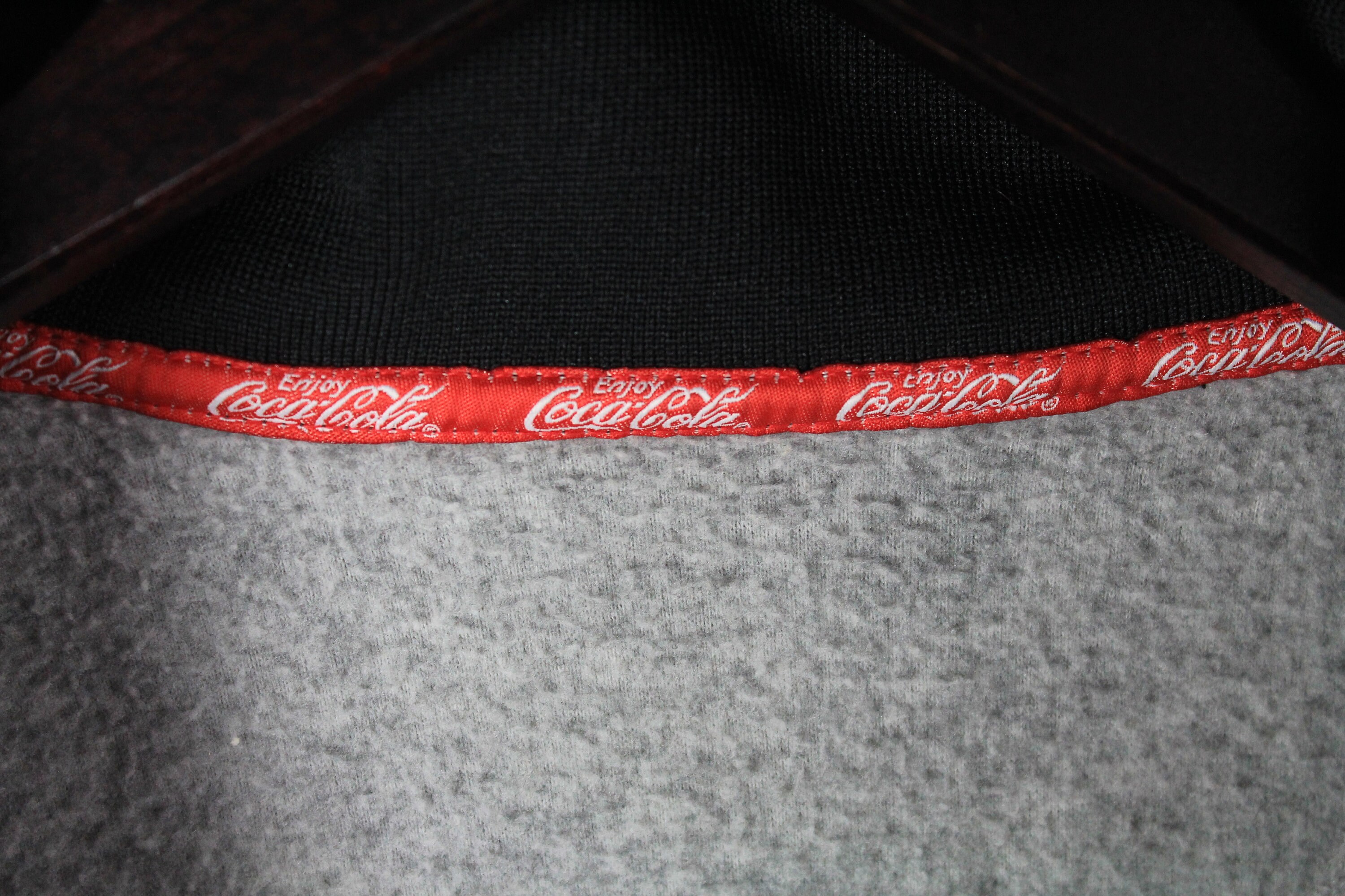 Vintage COCA-COLA Fleece Sweater long sleeve Size L gray black | Etsy