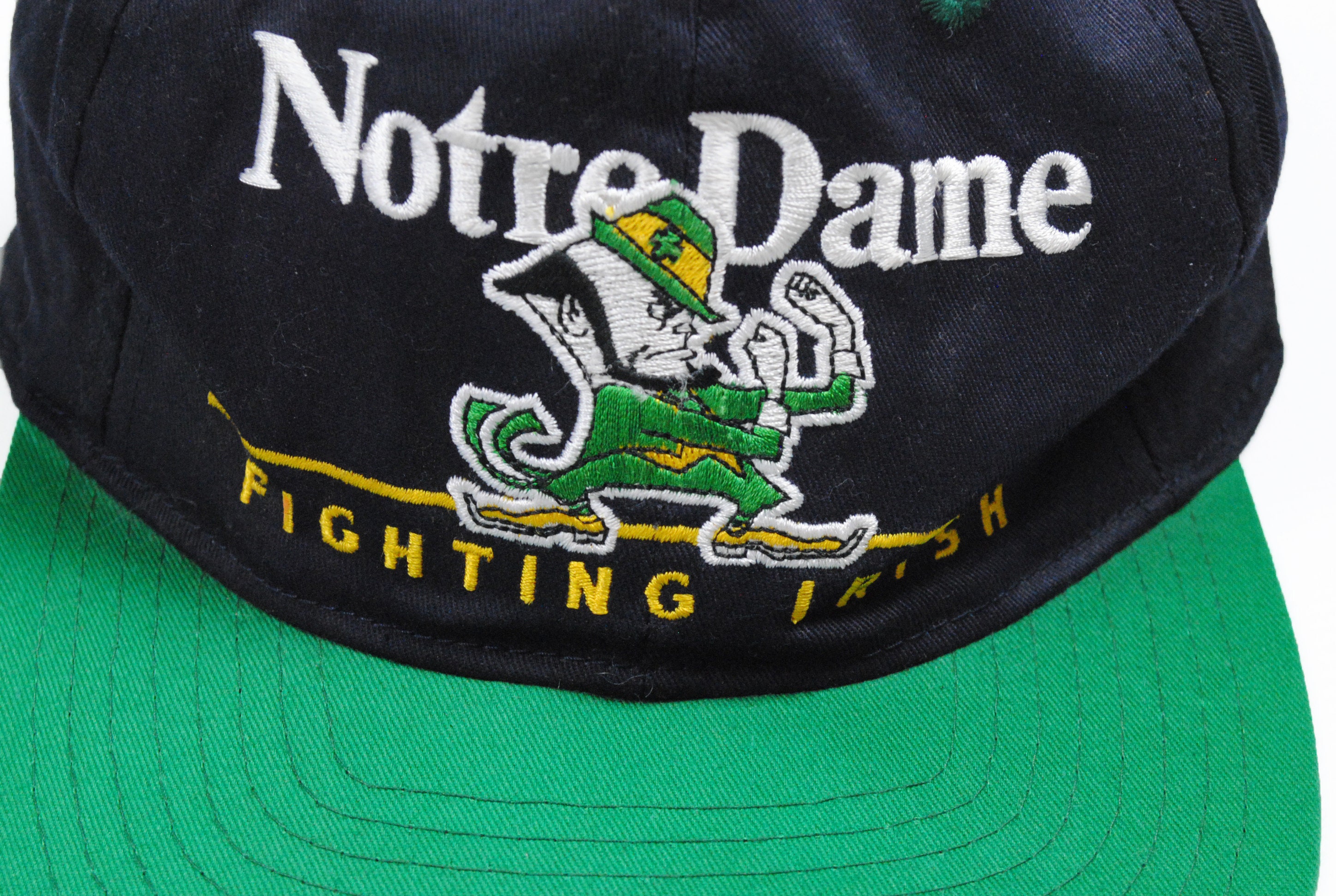 Vintage NOTRE DAME Fighting Irish hat big logo cap american | Etsy