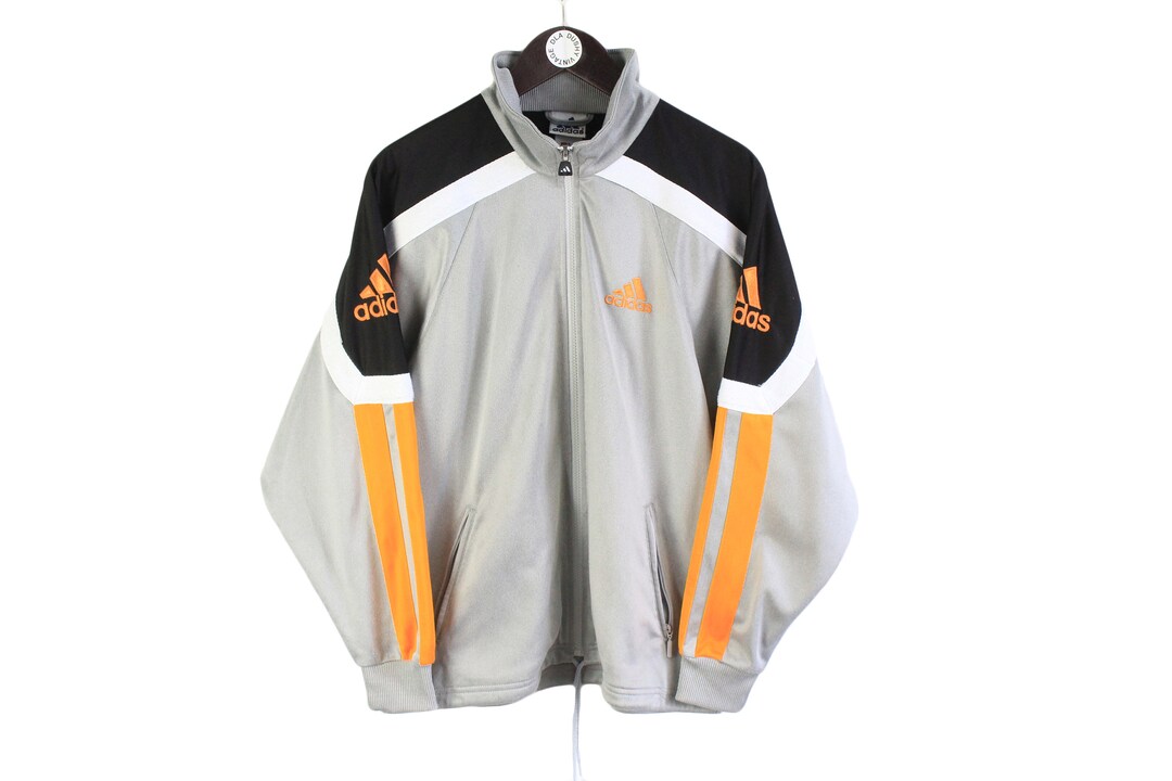 Vintage ADIDAS ORIGINALS Track Jacket Size S Authentic Full Zip Gray ...