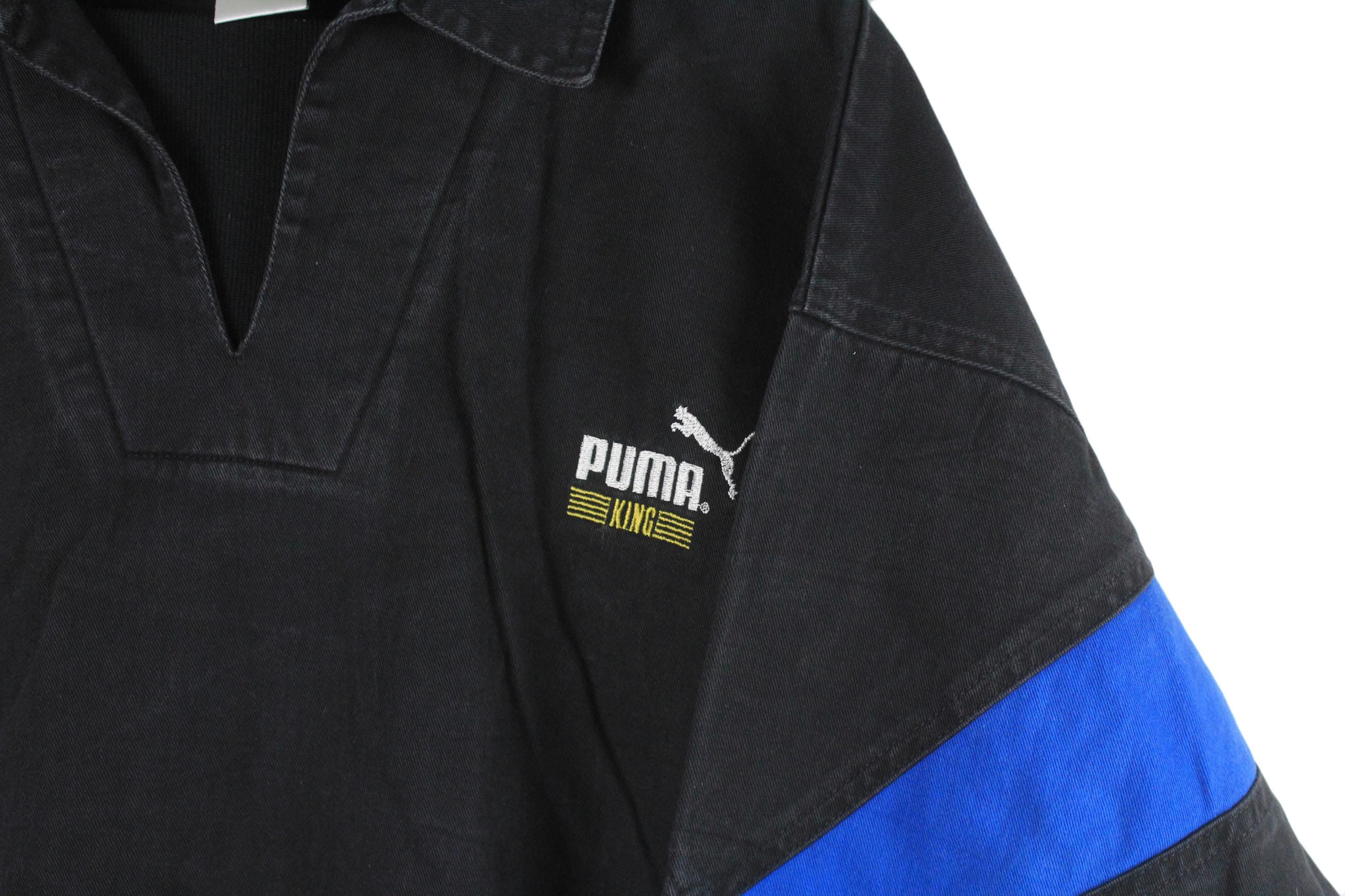 Vintage PUMA King Sweatshirt Big Logo Heavy Cotton Work Style Jacket ...