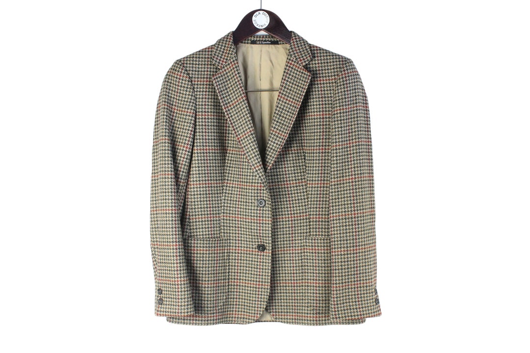 Vintage DAKS Authentic Blazer Jacket Plaid Pattern Classic Pure New ...