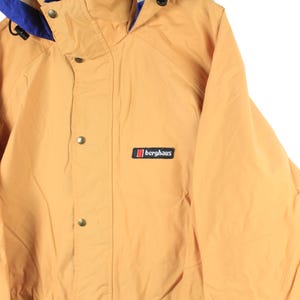 Vintage BERGHAUS Jacket Retro Style Yellow Full Zip Size Women's XL ...
