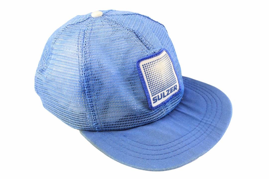 Vintage Sulzer Trucker Cap Blue Front Big Logo Hat Retro Authentic ...