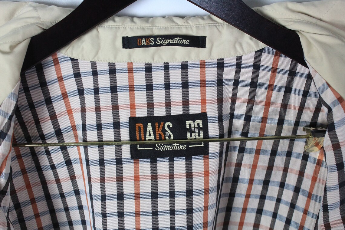 Vintage DAKS Quilted Jacket authentic beige Size Womens 42 | Etsy