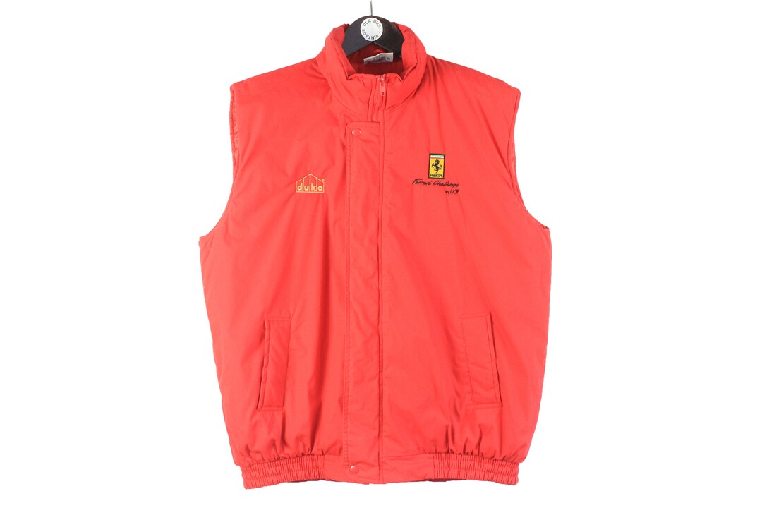 Vintage FERRARI Michael Schumacher Vest Jacket Sleeveless Size L Men's ...