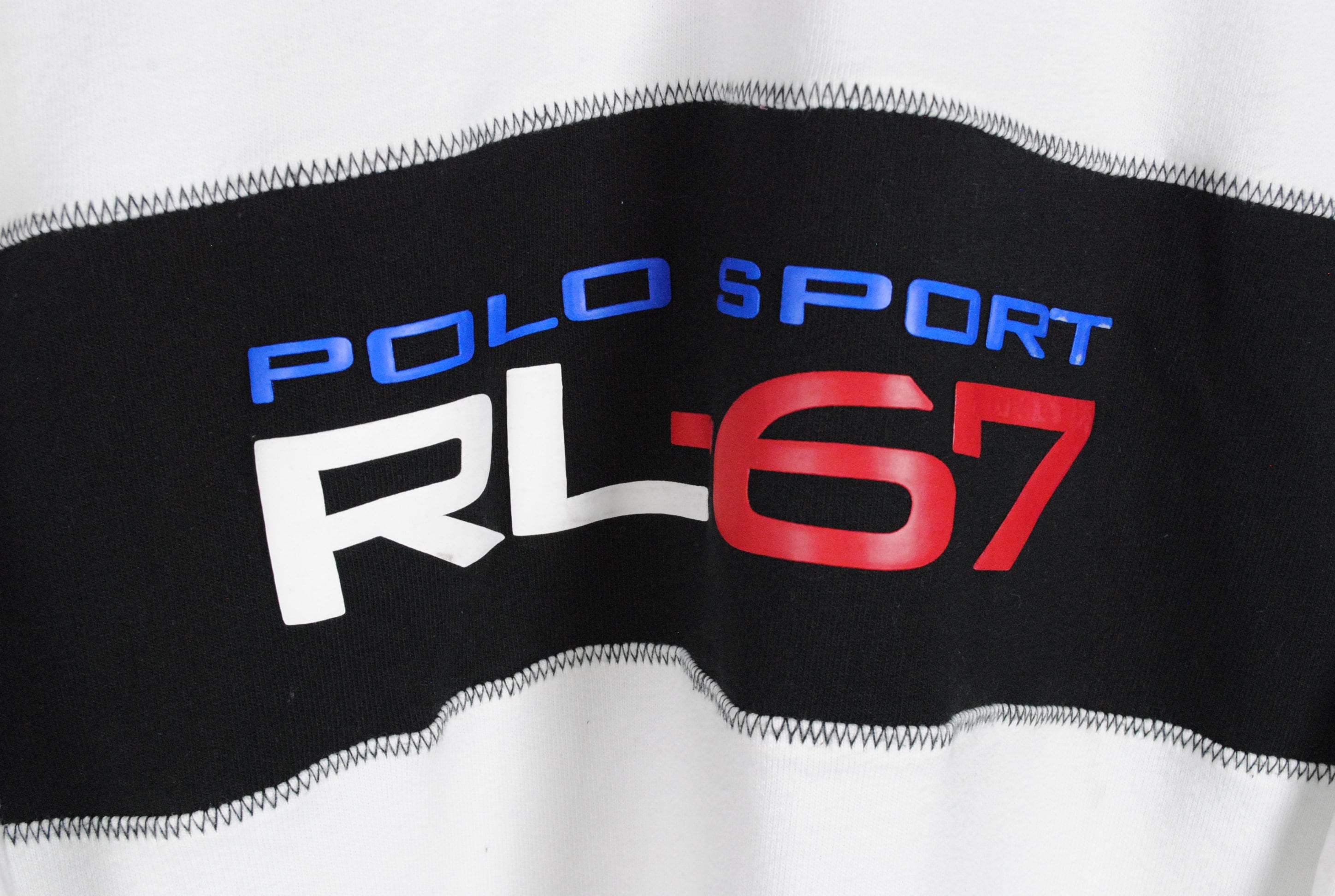 Vintage POLO SPORT RL-67 Ralph Lauren Rugby Shirt White Black | Etsy