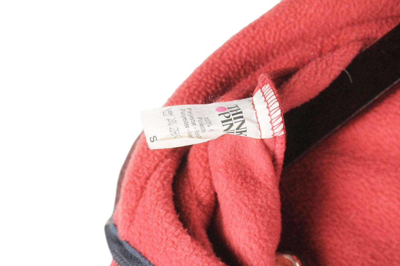 Vintage THINK PINK FLEECE Sweater Men's Size S 1/4 Zip Authentic 90s ...