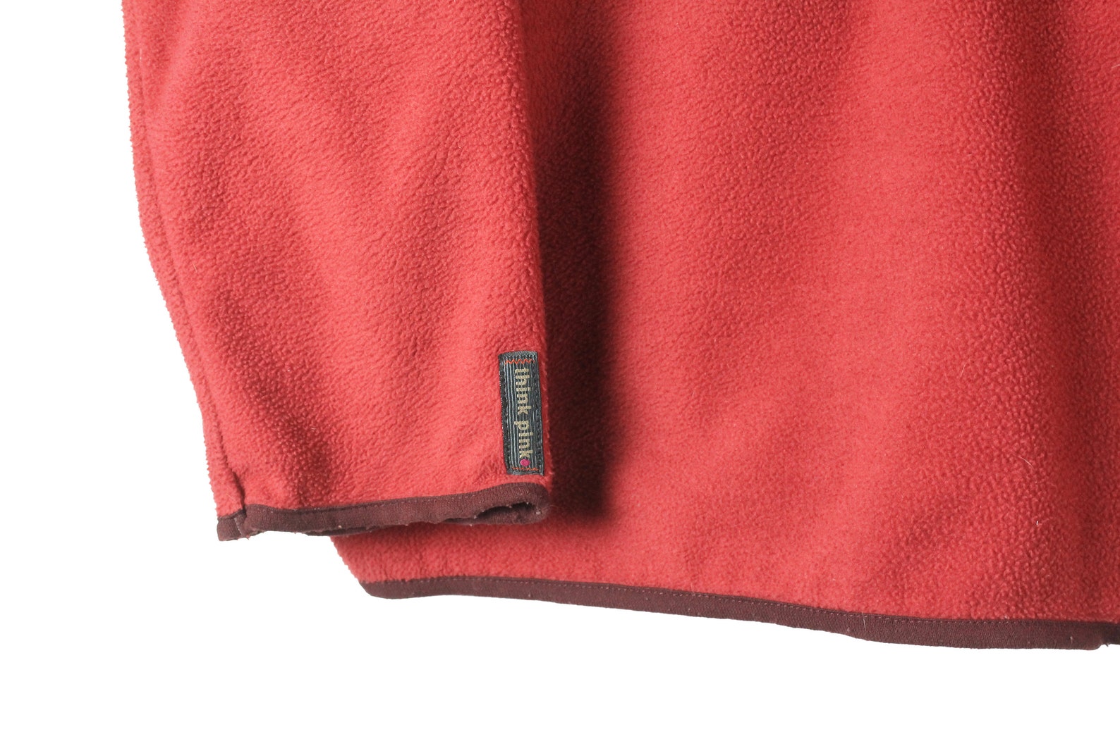 Vintage THINK PINK FLEECE Sweater Men's Size S 1/4 Zip Authentic 90s ...