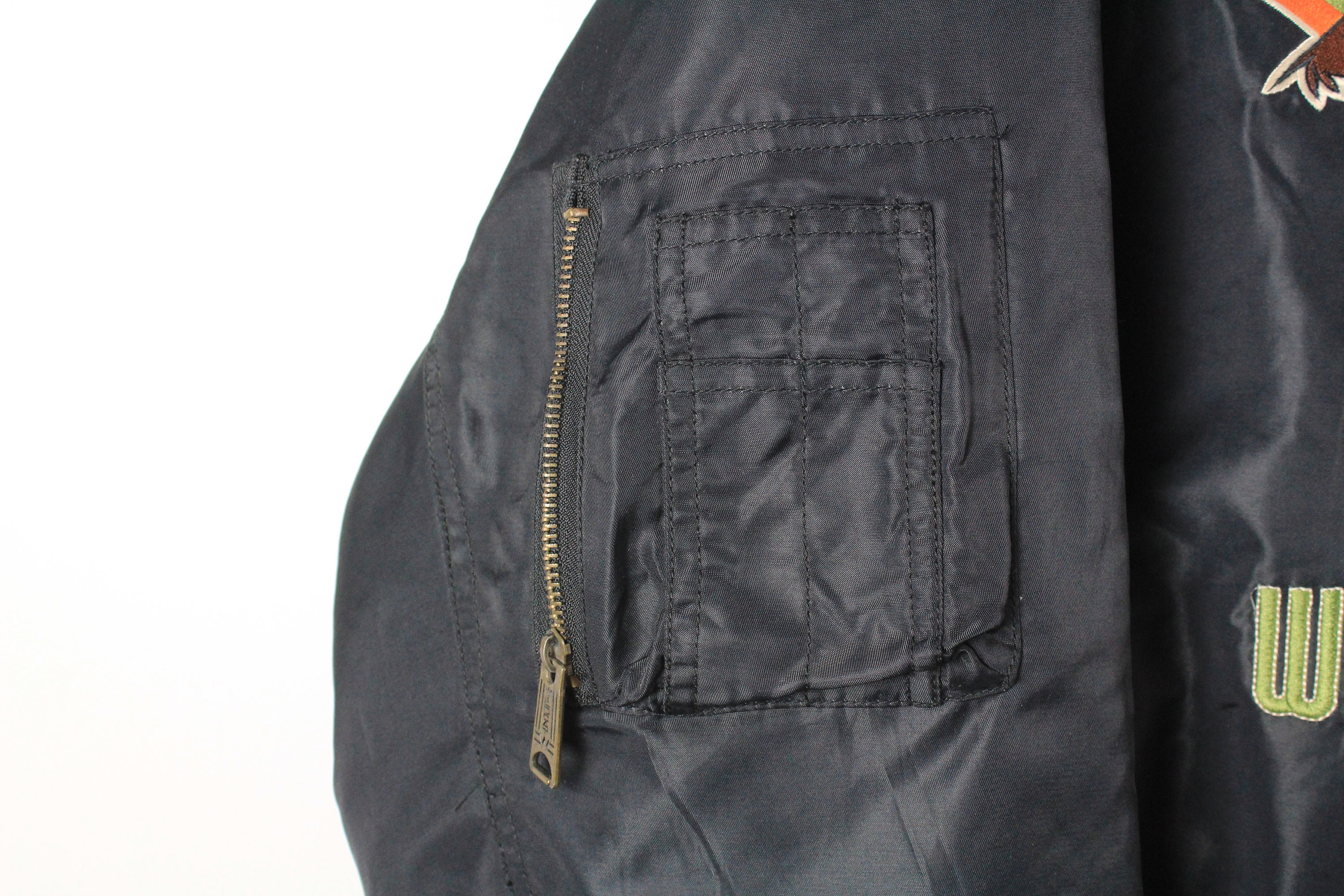 Vintage WARNER BROS Authentic Bomber Jacket Size L/XL Rare - Etsy