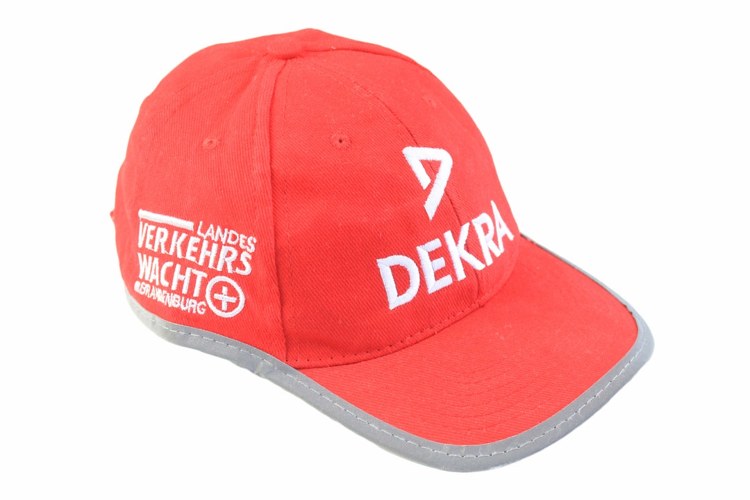 Vintage DEKRA Cap One Size Red Race Team Hat Big Logo F1 Formula 1 Men ...