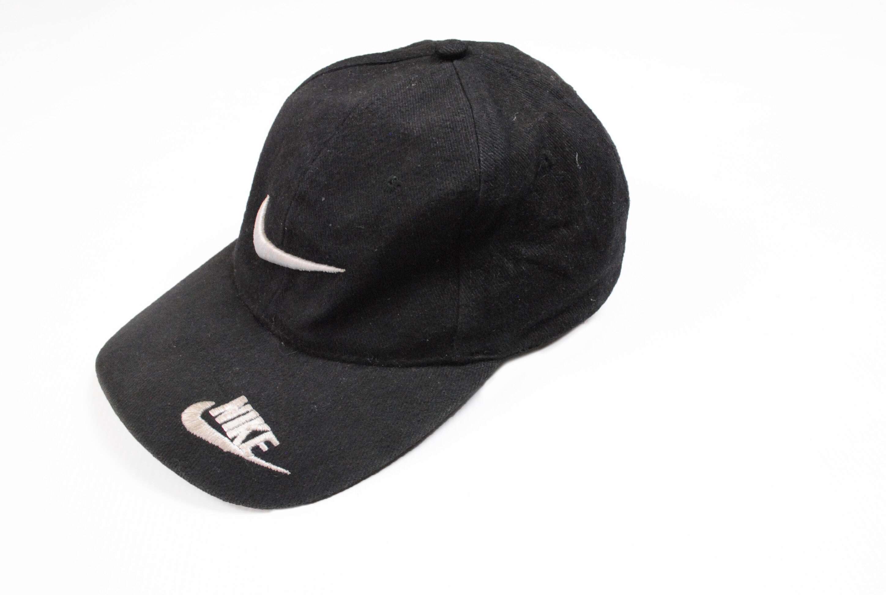 Vintage NIKE Hat Swoosh Big Logo Cap Hipster One Size Black | Etsy