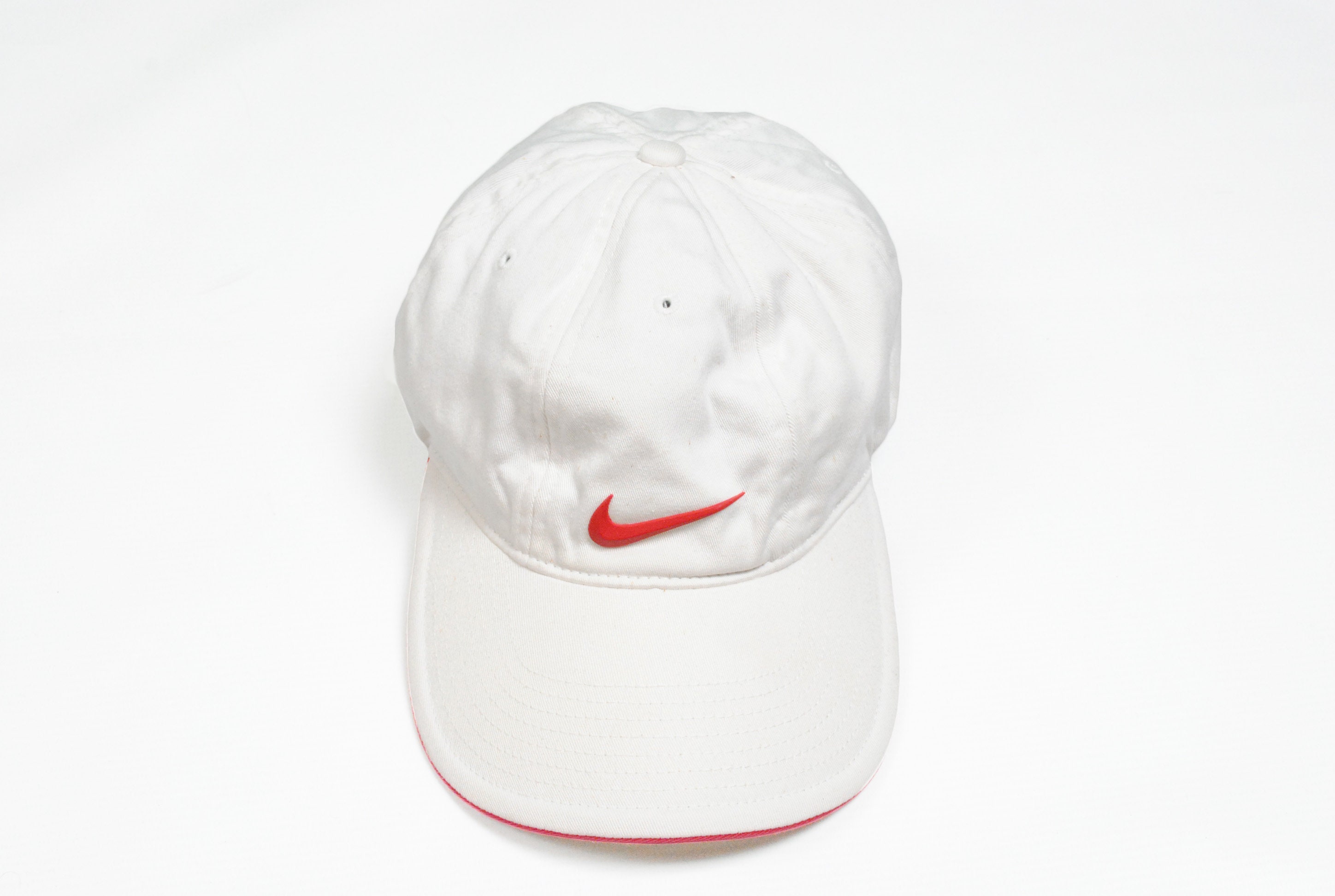 Vintage NIKE CORTEZ hat swoosh big logo cap one size white red | Etsy