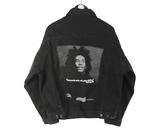 Bob Marley Denim Jacket - Etsy