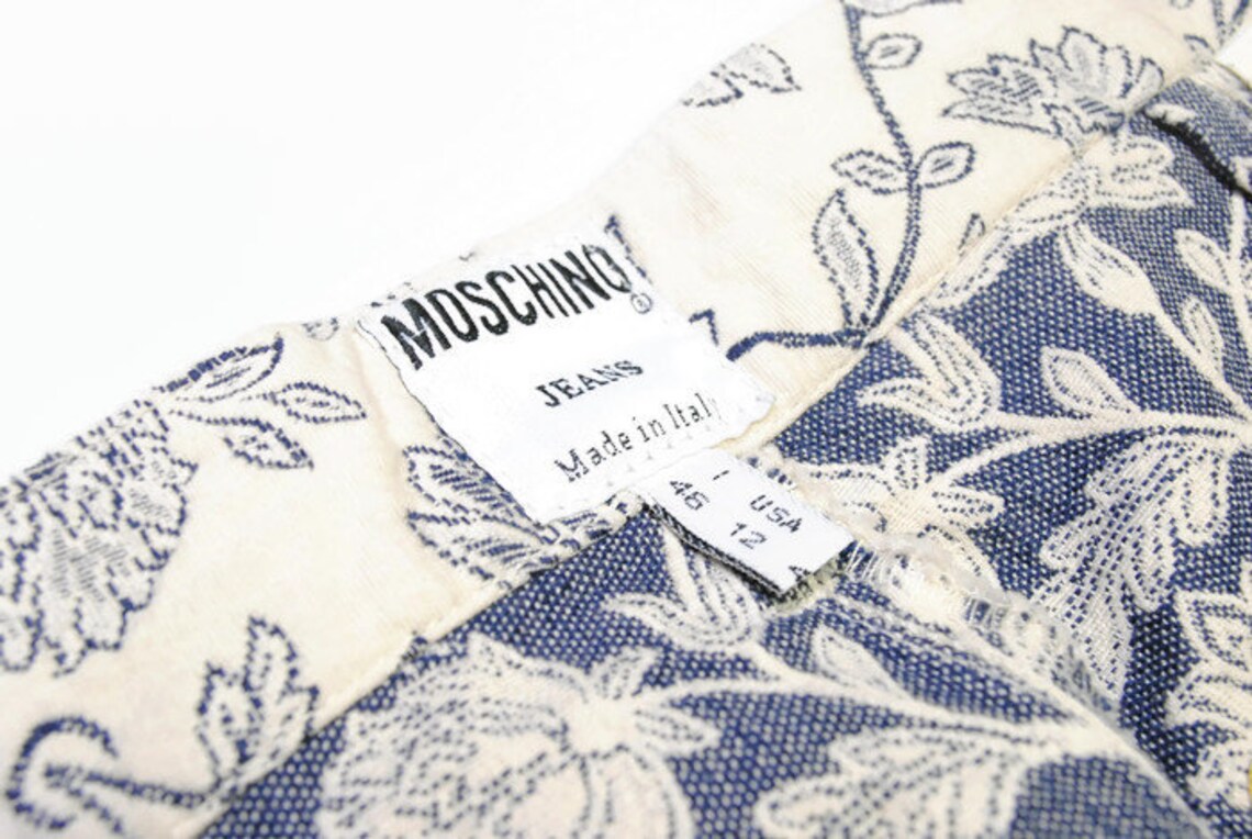 Vintage MOSCHINO JEANS floral pattern authentic women's | Etsy