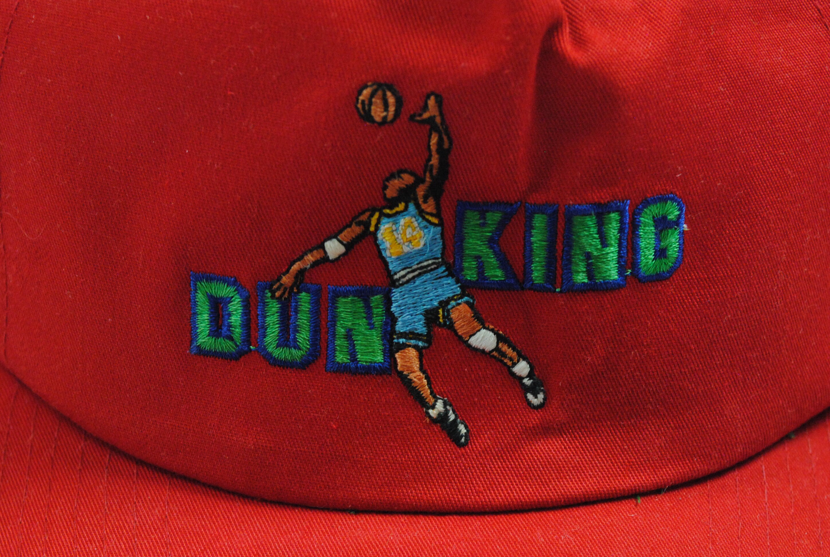 Vintage DUNKMAN Hat Big Logo Cap Nba Hip Hop Slam Dunk Man Red | Etsy