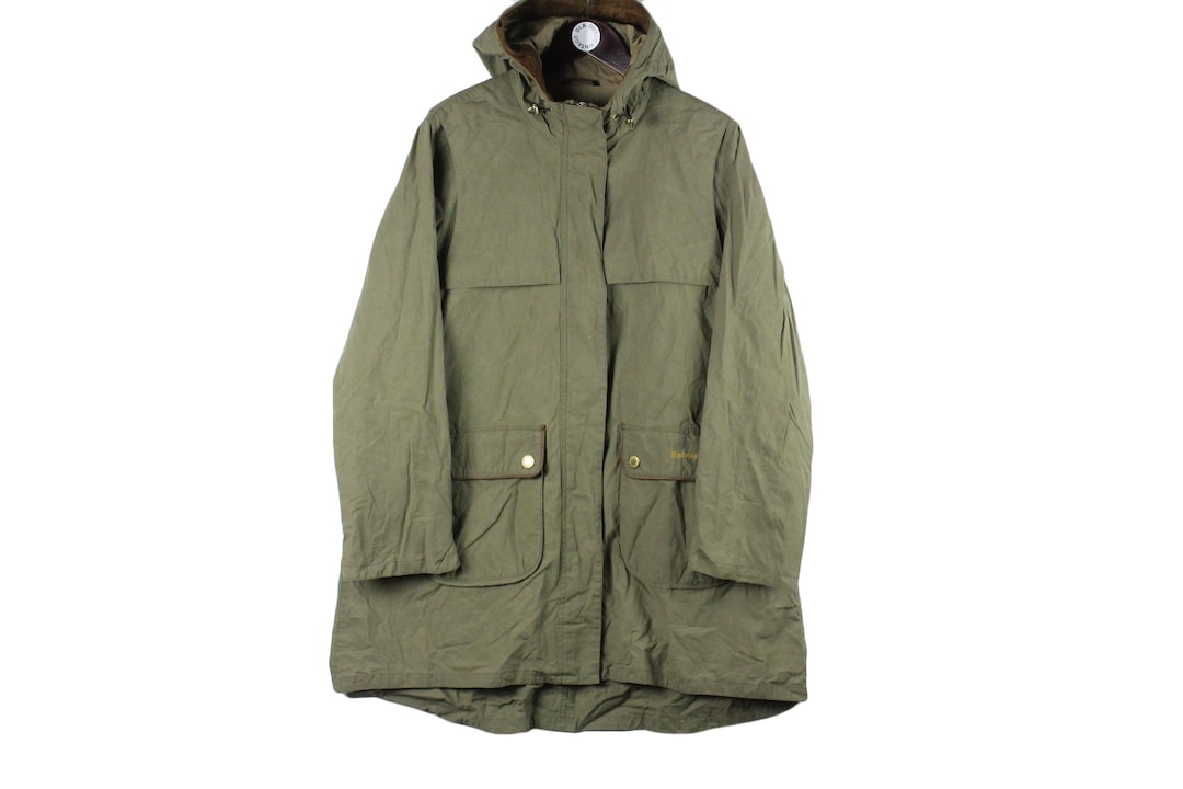 Vintage Barbour Durham Jacket Long Fit Casual Classic Style Size UK 18 ...
