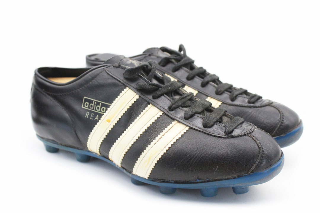 Vintage ADIDAS Real Boots Retro Football Shoes Leather Size US 7 Rare ...