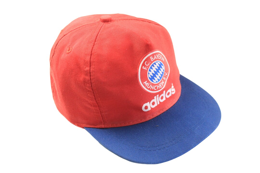 Vintage BAYERN MUNCHEN ADIDAS Cap Big Logo Red Blue Hat Kids - Etsy